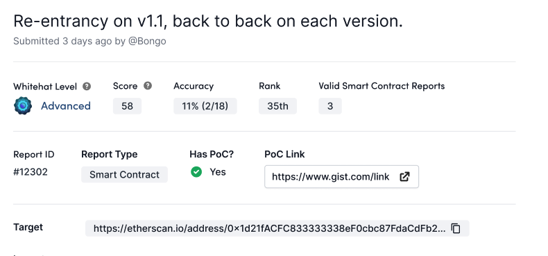 Whitehat Level and Analytics – Immunefi