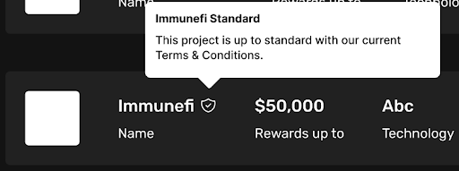 Immunefi Standard Badge – Immunefi